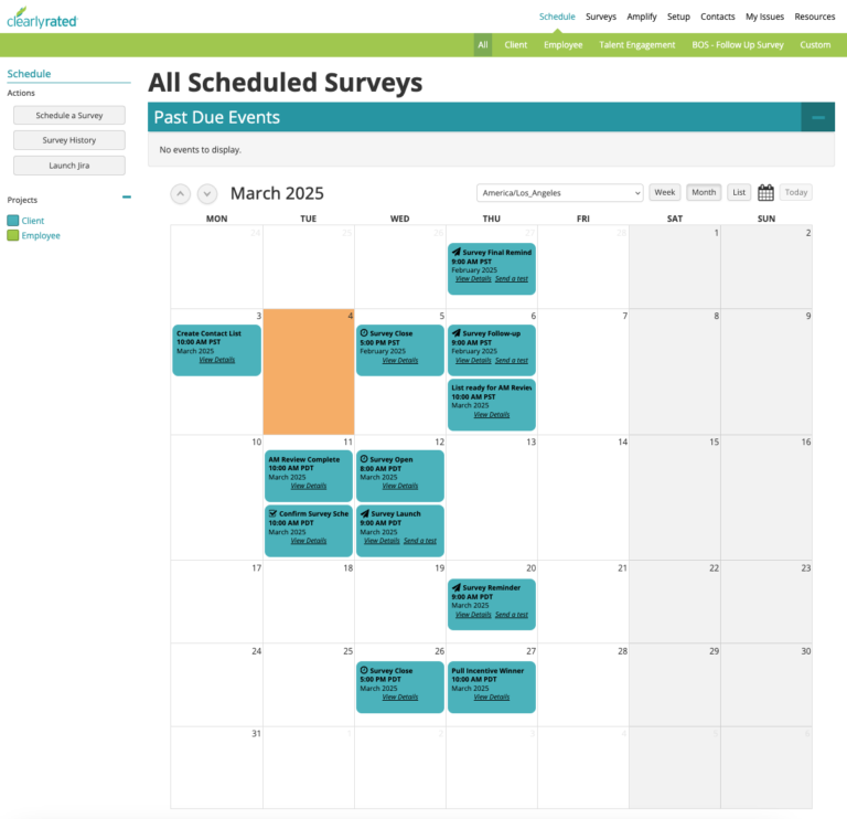 View Your Survey Schedule | ClearlyRated