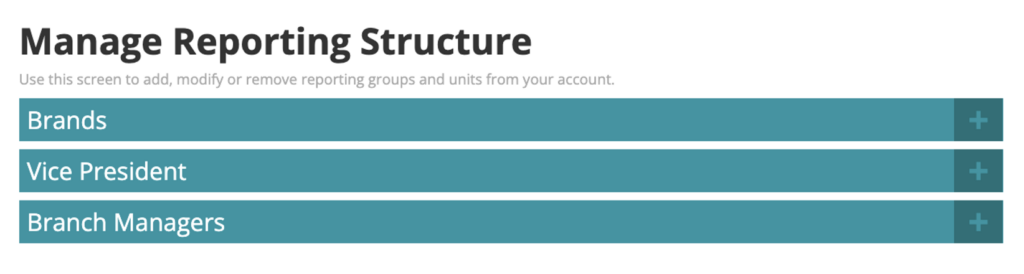Manage Reporting Structure | ClearlyRated
